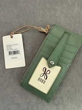 HOBO | Bags | Hobo Linn Leather Card Holder Wallet Jade Nwt | Poshmark